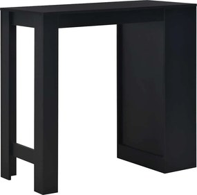 Barový stůl s regálem černý 110 x 50 x 103 cm 280212