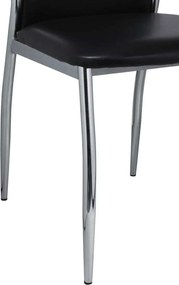 vidaXL Jídelní židle 4 ks umělá kůže [281659] Barva: Černá