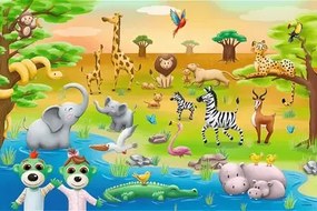 TREFL Puzzle Bobaski a medvídek: Safari MAXI / 24 dílků / 60 x 40 cm /