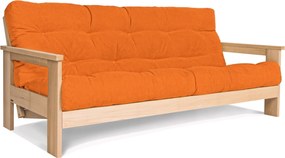 Marior Home  Rozkládací futonová pohovka Mexico - Surový buk / Orange