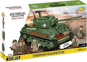 COBI 3118 II WW Sherman M4A2E8 / 880 kostek / 5 figurek / 1:28 / od 10