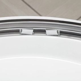 Novoterm Čtvrtkruhový sprchový kout NV-Aruba GL PS CHR 90 SV, chrom/transparent + vanička hluboká Klara