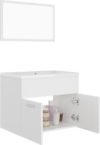 Set koupelnového nábytku bílý kompozitní dřevo 3070865