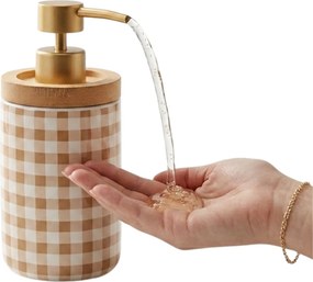 Dávkovač mýdla Vichy, kombinace barev/se zlatými a dřevěnými prvky, 400 ml