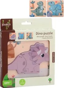 JOUÉCO Dřevěné vkládací puzzle Dinosaurus / Puzzle na desce / velké dí