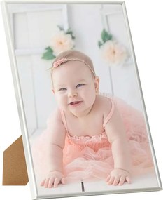 Fotorámečky koláž 5 ks na zeď nebo stůl stříbrné 70 x 90 cm MDF 332195