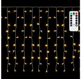 Aigostar - LED Ven. ván. řetěz 150xLED/6W/230V/8 funkcí 1,5x1m IP44 tep bílá+DO