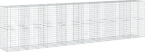 Gabionový koš s víkem 800 x 100 x 200 cm pozinkované železo 3295239