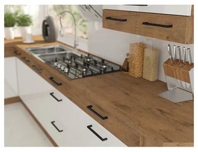 Kuchyňská skříňka se zásuvkami Woodline 60 DPS-210 3S 1F, Barva: Dub lancelot / bíly lesk