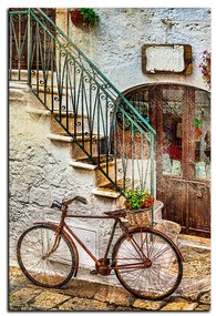 Obraz na plátně - Stará ulice v Itálii - obdélník 7153A (60x40 cm)