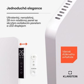 Klarstein Wonderbeam 450 Hybride, infračervený ohřívač, 60 x 60 cm, 450 W, týdenní časovač, dálkové ovládání