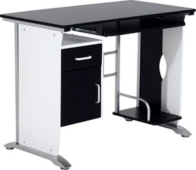 HOMCOM PC Počítačový stůl Kancelářský stůl 100x52x75cm Dřevěný nábytek | Aosom