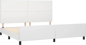 Rám postele s čelem bílý 200x200 cm umělá kůže 3125470