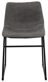 Sada dvou tmavě šedých židlí BATAVIA Beliani