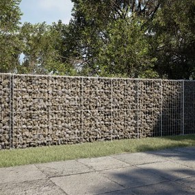 Gabionový koš s víkem 350 x 100 x 100 cm pozinkované železo 3295195