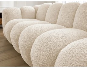 Béžová pohovka z textilie bouclé 232 cm Hippolyte – Bobochic Paris