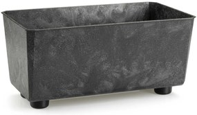 PLASTOVÝ KVĚTINÁČ SALVIA 28,5X17 CM IMITACE BETONU ČERNÁ