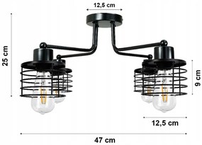 Závěsná lampa DRON 4xE27 - PRUŽINA