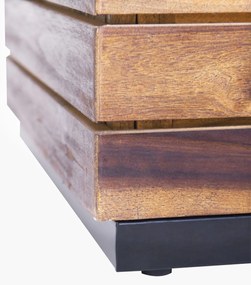 Květináč BLOCK, dřevo akácie, výška 46 cm, hnědá