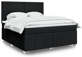 Box spring postel s matrací černá 180x200 cm textil 3291742