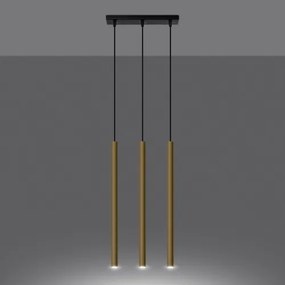 Závěsná lampa SOLLUX PASTELO 3L leštěné zlato G9 3x8W bez žárovky SL.1196