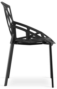 Černá plastová židle ESSEN