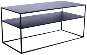 OnaDnes -20% Nordic Design Černý kovový TV stolek Moreno 100 x 45 cm