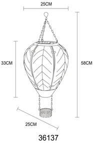 Globo 36137 - LED Závěsná solární dekorace 24xLED/0,2W/3V IP44 létající balón