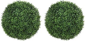 HOMCOM 2 ks umělých eukalyptových koulí Ø52 cm – UV‑odolné realistické dekorační rostliny pro domov, kancelář i zahradu