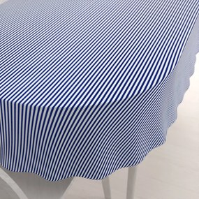 Biante Bavlněný oválný ubrus Sandra SA-364 Modro-bílé proužky 100x160 cm