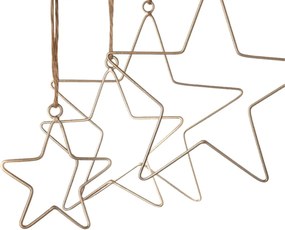 Závěsná vánoční dekorace GOLD STARS, sada 4 ks
