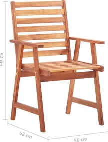 vidaXL Zahradní jídelní židle s poduškami 4 ks masivní akáciové dřevo [3078331] Barva: Modrá