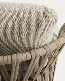 Krémové/taupe polstrované zahradní křeslo Osani – Kave Home