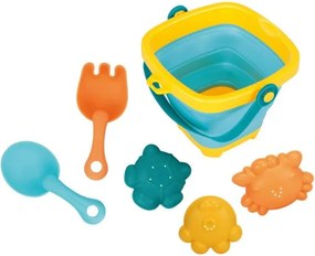 Skládací kyblík a hračky do písku Baby Mix – sada 5 ks
