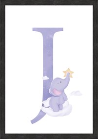 Abeceda písmena se slonem - Obraz, Plakát Velikost: A3 - 29,7x42 cm, Volba rámu: bez rámu, Písmeno: R