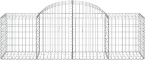 Klenuté gabionové koše 5 ks 200x50x60/80 cm pozinkované železo 3146281