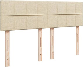 Box spring postel s matrací krémová 140x200 cm textil 3288216