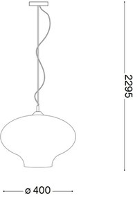 Ideal Lux - Lustr na lanku BISTRO 1xE27/60W/230V pr. 40 cm čirá