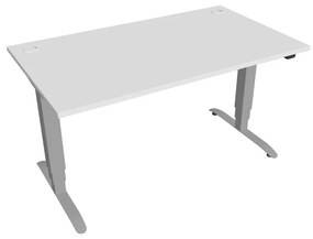 Elektr. nastavitelný stůl 140x80 - Hobis Motion MS 3 1400 Dekor stolové desky: bílá, Barva kovové podnože: stříbrná