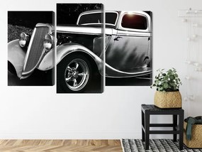 Vícedílný obraz Hot Rod Auto Ve Vintage Stylu Nedostatek Nedostatek Plátno Canvas 120x80