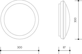 Svítidlo Panlux ZEUS LED S 16W IP66 PN32300017 radar sensor neutrální bílá 4000K