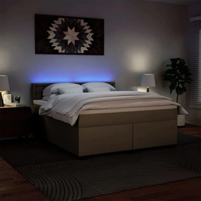 Box spring postel s matrací cappuccino 180 x 200 cm umělá kůže 3288435