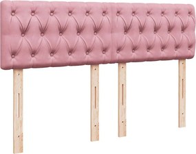 Box spring postel s matrací růžová 140x190 cm samet 3287745