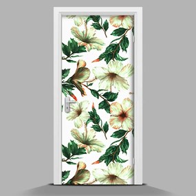 Wallmuralia Samolepící tapeta na dveře Bílé květiny 75x205