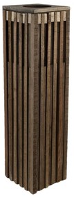 Dřevěná retro lucerna Mick – 14x14x54 cm