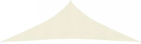 Stínící plachta trojúhelníková HDPE 2,5 x 2,5 x 3,5 m Dekorhome Krémová