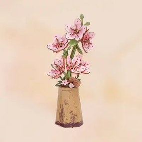 ROBOTIME Rowood 3D dřevěné puzzle Sakura / 113 dílků / Obtížnost 2/5 /