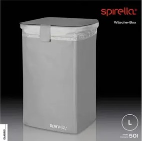 Spirella CLASSIC L koš na prádlo 50 L šedá / polyester / uzavíratelný