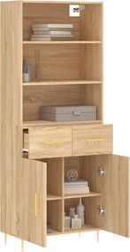 Skříň highboard dub sonoma 69,5 x 34 x 180 cm kompozitní dřevo 3200508