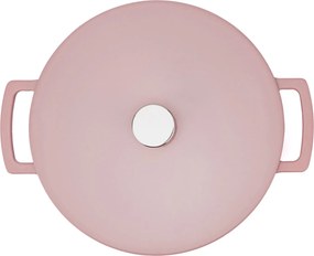 Elmich Smaltovaný litinový hrnec Ember 28 cm - růžová